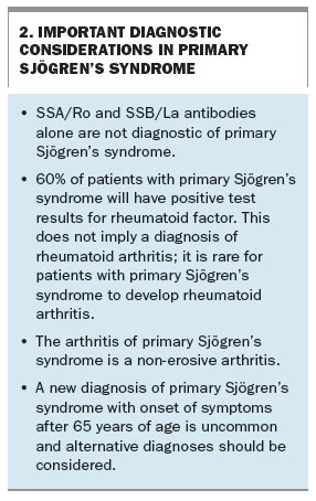 Diagnosis and management of primary Sjögren’s syndrome | Medicine Today